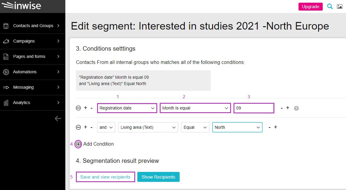 Create Segmentation - inwise