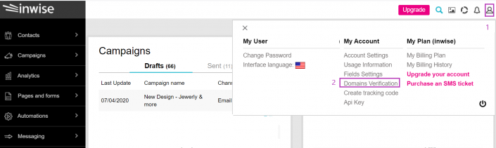 Domains Authentication - inwise