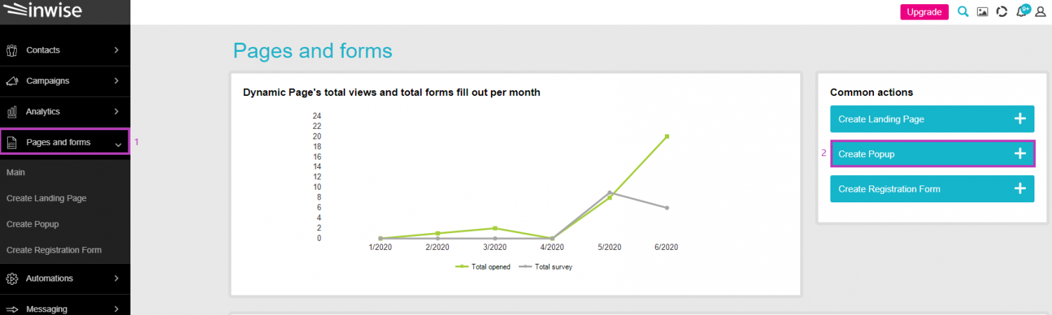 Create and design Popup Forms - inwise