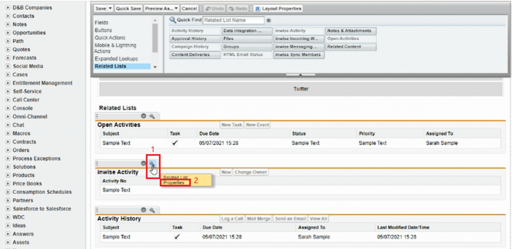 Settings - adding inwise modules - Contacts/Leads analytics - inwise