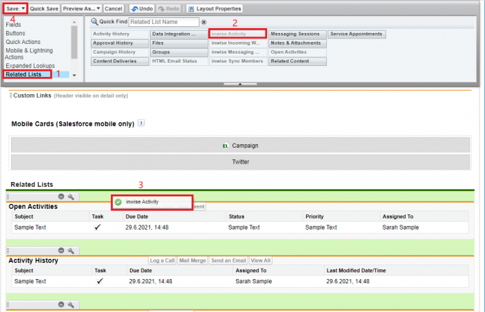 Settings - adding inwise modules - Contacts/Leads analytics - inwise