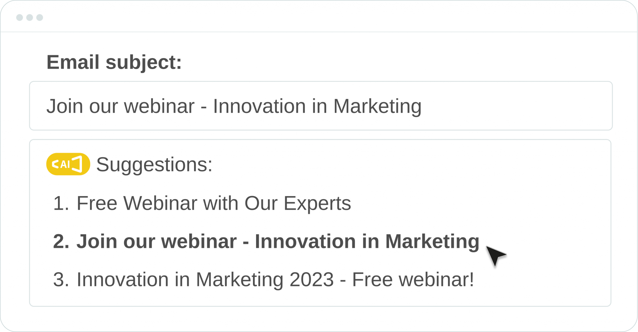 With the help of AI: The feature that writes excellent subject lines ...