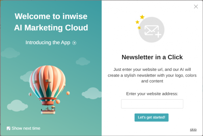 Newsletter in a click - inwise